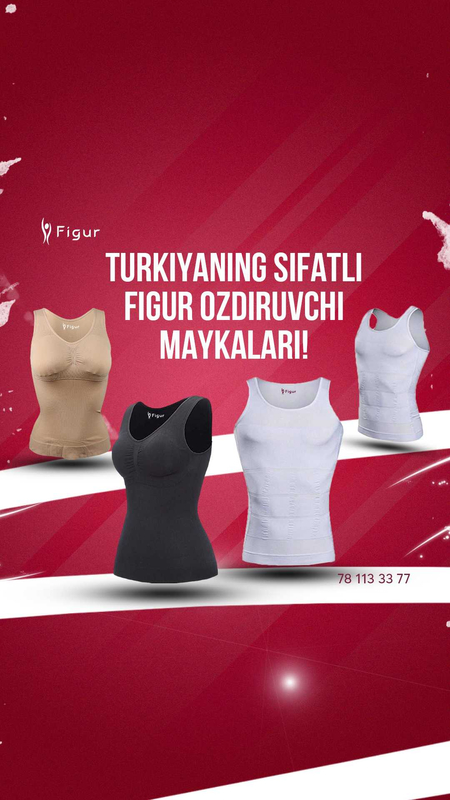 Ozdiruvchi | Qorinni kichik qilib ko'rsatib turuvchi | Slim maykalar