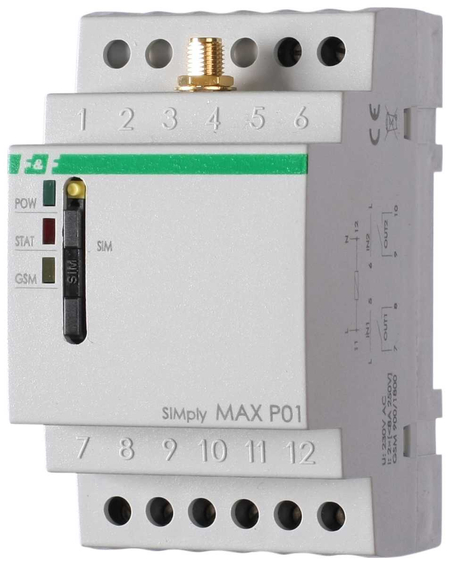 F&F ЕвроАвтоматика Реле дист. упр-я SIMplyМАХ P01/P02/P03 (GSM модуль)