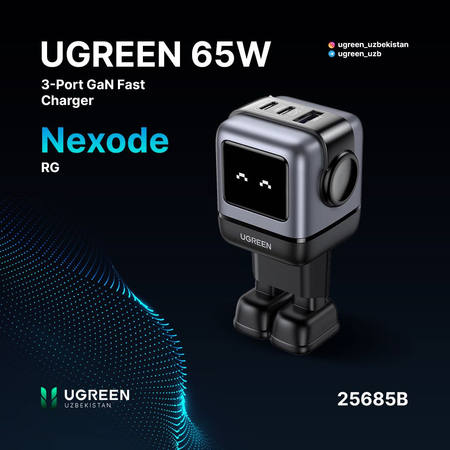 Зарядное устройство UGREEN Nexode RG 65W, GaN