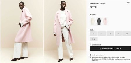Новое Пальто H&M, размер L