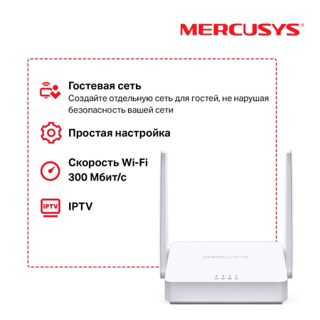 Вай-Фай Wi-Fi роутер MERCUSYS MW301R Оптика IPTV
