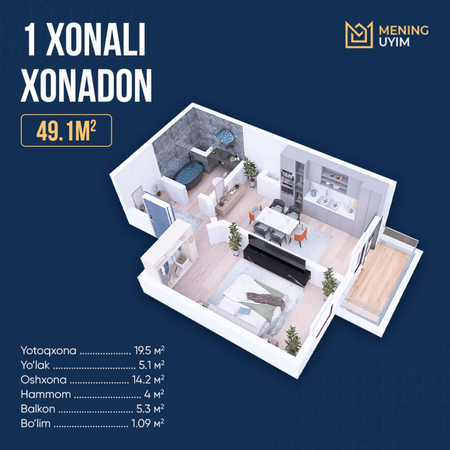 Сергели -Чоштепа Mening Uyim ЖК - дан Бахорги Акция 15- 20% чегирма