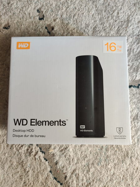Внешний хард WD Elements 16Tb (новый,запечатанный)