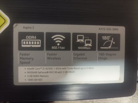 acer core i5 Aspire A315-53G