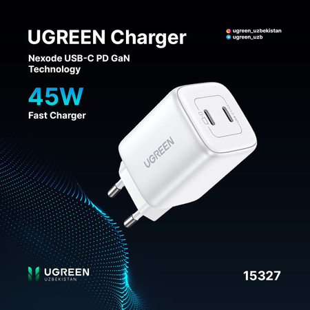 UGREEN Nexode 45W USB C GaN Зарядная устройство