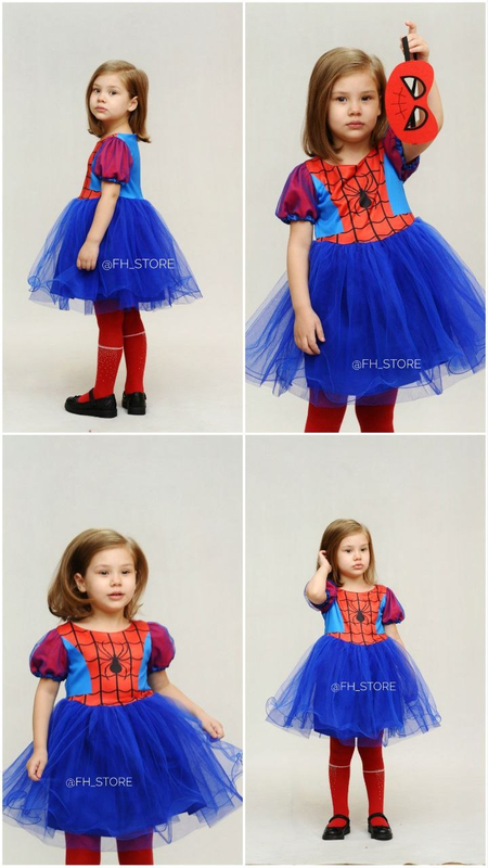 В наличии платье Spidergirl  на рост 104, 110, 122