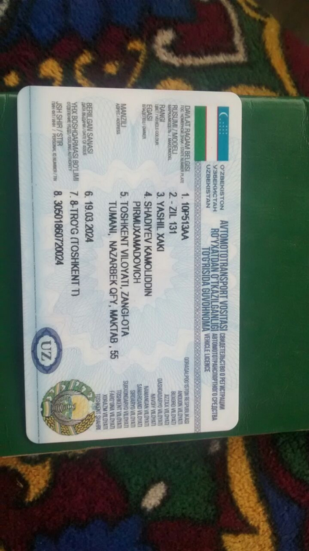 Zil sotiladi srochna 5metrli