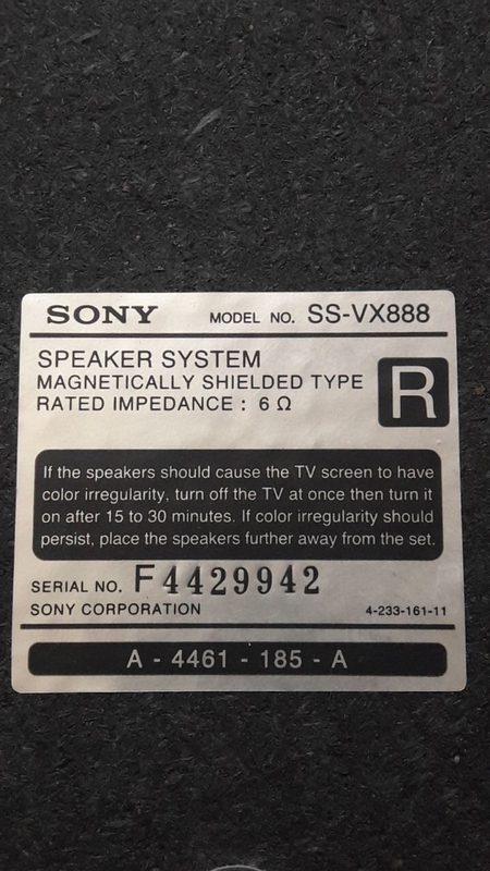 SONY SS-VX888 Bass