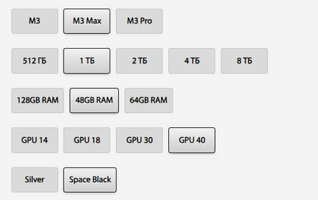Ноутбук Apple MacBook Pro M3 Max  48/1TRB Новый