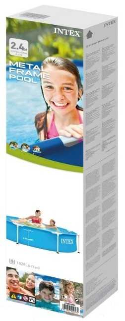Intex 28205 Каркасный бассейн Metal Frame 244х51см, 1828л
