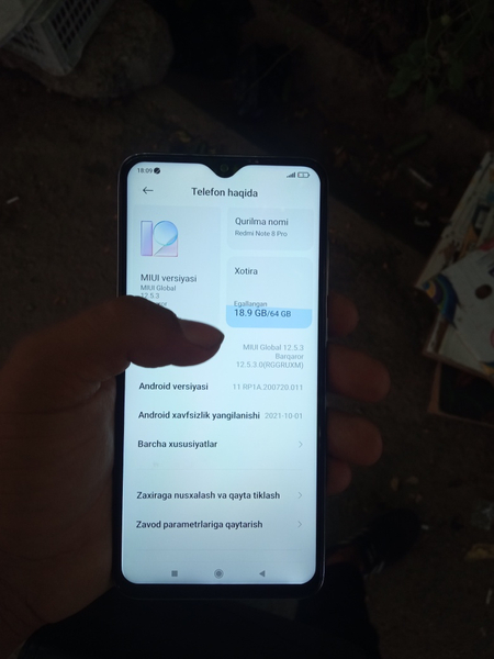 Redmi note 8 pro 6 64 tali