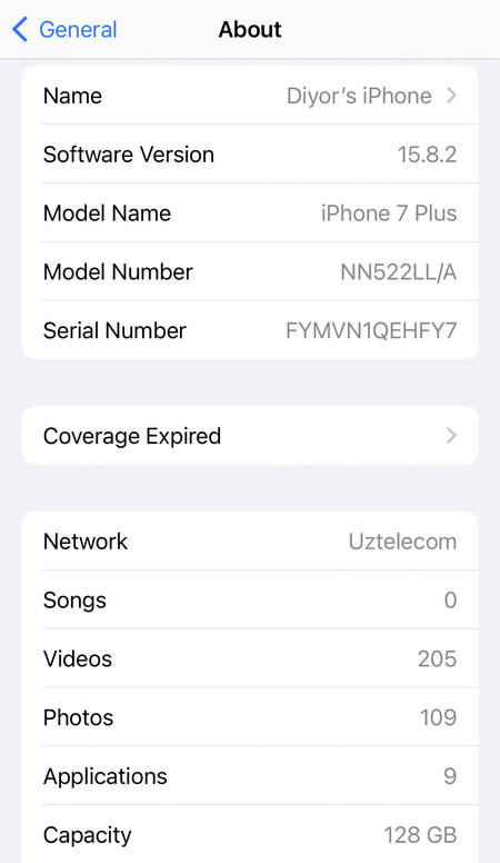 I phone 7 plus 128 GB