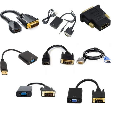 Переходники HDMI VGA DVI display port есть другие варианты