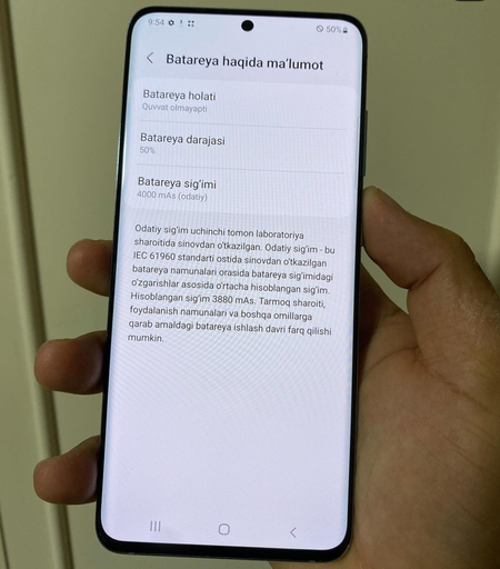 SamsungS20 5G kafolati bilan