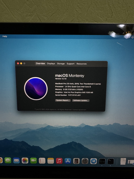 MacBook Pro 2019 8/128