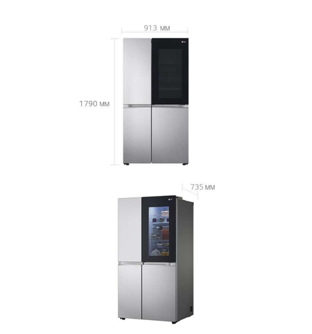 LG холодильник Side by side доставки бесплатно