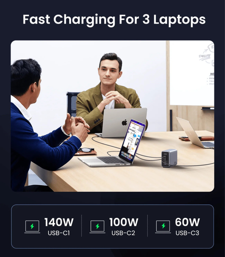 UGREEN Nexode 300W USB C GaN зарядное устройство-5 портов