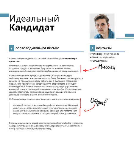 Напишу грамотное сопроводительное письмо.