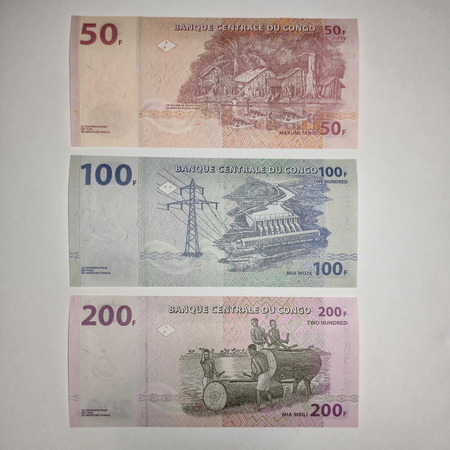 Конго. Набор Банкнот из 3 шт. UNC. 2022.