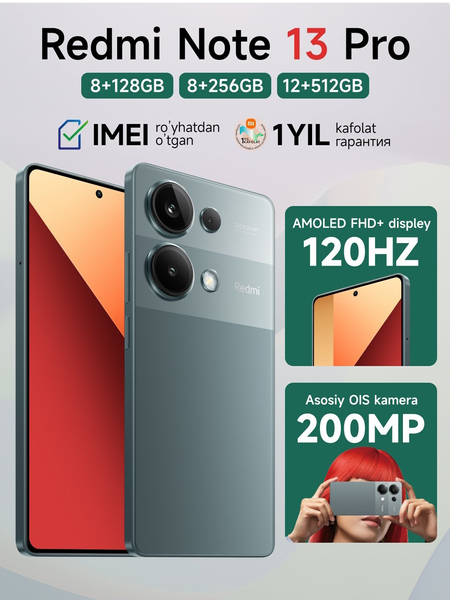 Redmi note 13 pro 8/256 GB arzon narxda
