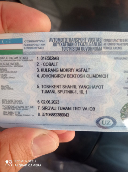 Avtomat karobka Cobalt sotiladi