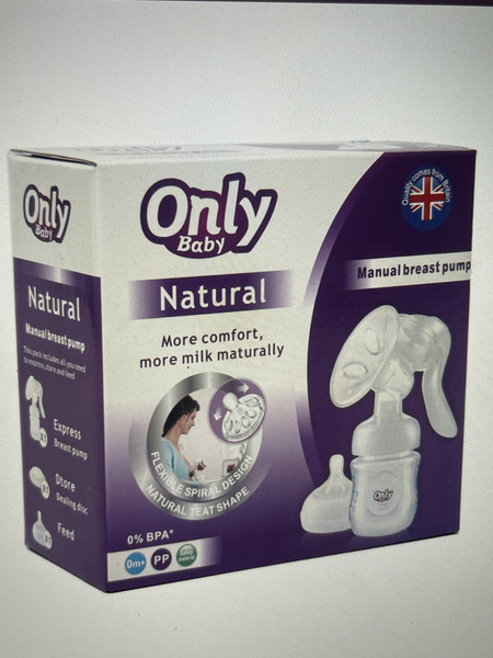 Молокоотсос ручной  only baby с бутылочкой