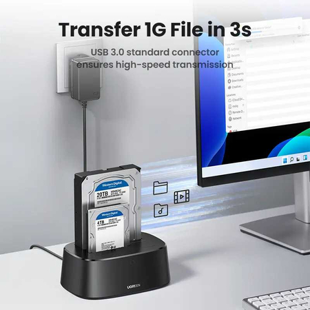 Ugreen док-станция для жесткого диска SATA Type c адаптер