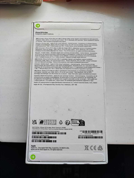 iphone 15 pro max 512 talik 2 ta bor kok va qora