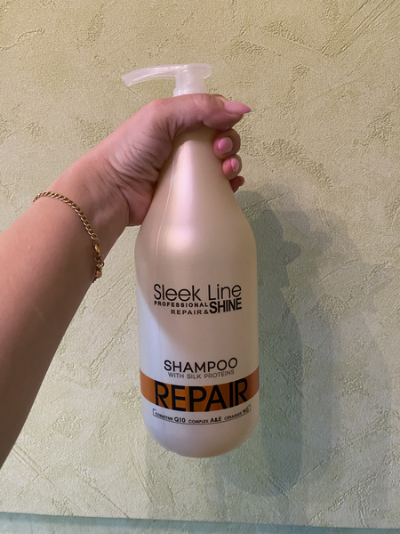 Профессиональный шампунь Stapiz!Sleek line!1000 ml!Польша