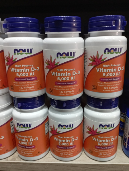 Now Vitamin D3 5,000 IU 120 Softgels