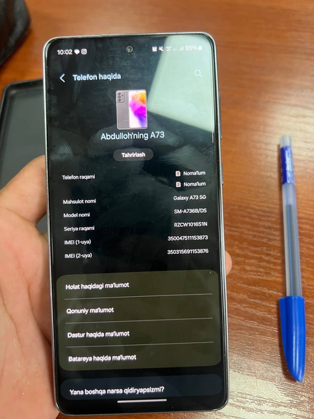 Samsung galaxy A73 5g