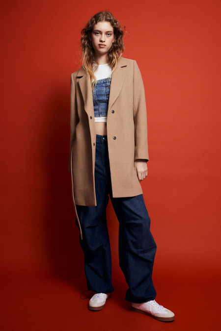 пальто h&m цвет camel Размер один S