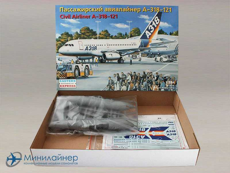 Сборная модель самолета Airbus A318-121 (ВЭ, 1:144)