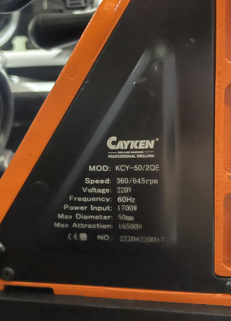 Автоматический магнитный сверлильный станок (магнит) Cayken KCY-50/2QE