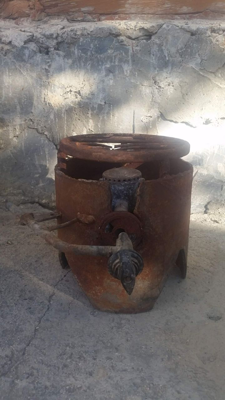 Буржуйка и газ.плита. самодельная