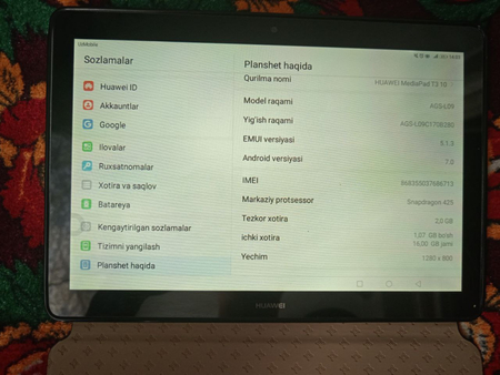 Huawei mediaPad T3 10