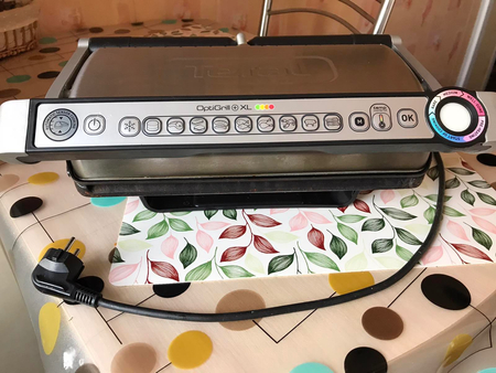 Гриль Tefal Optigrill + XL GC722D34, датчик толщины