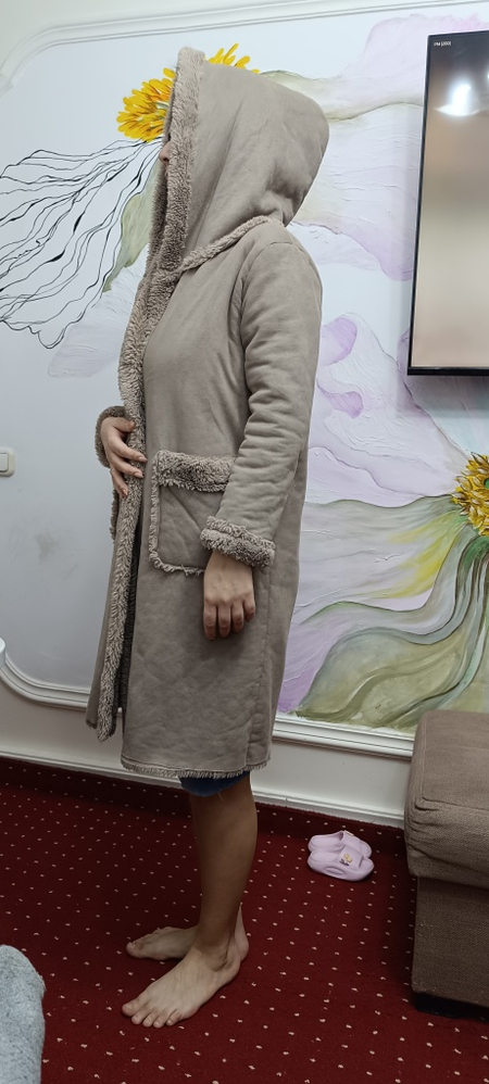 Шуба с капюшоном