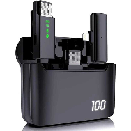 Микрофон петличка Green Lion 2in1  С дисплеем для iPhone, Type-c