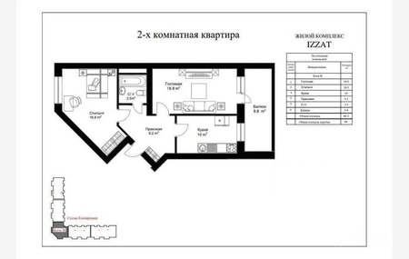 Улица Иззат срочно продается Новостройке квартира коробка  2/7/8  68м2