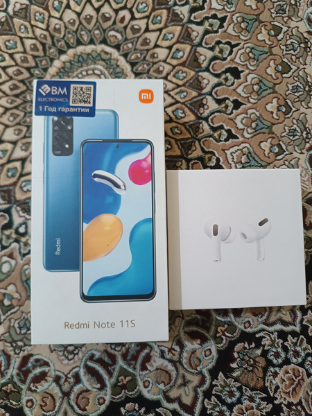 Redmi Note 11S + касына наушник косыб беремен