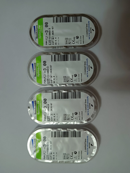 Optima FW. Линзы Bausch and lomb 4 шт 8.7 -3.0
Линзы Bausch and lomb 4