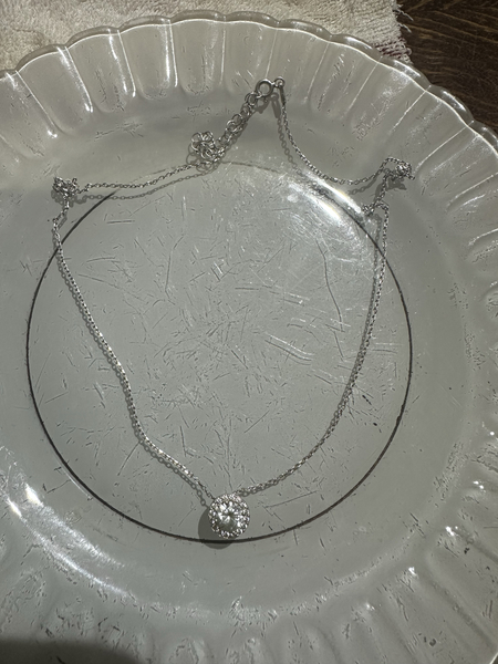Серебряная цепочка с подвеской новая