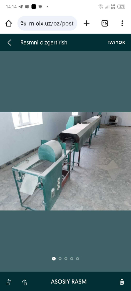 Pesochniy suxoy pechina stanok