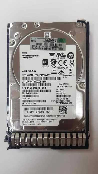 СРОЧНО HPE: EG002400JWJNT - 2.4TB 10K SAS 12Gbps SFF SC 512e DS HDD