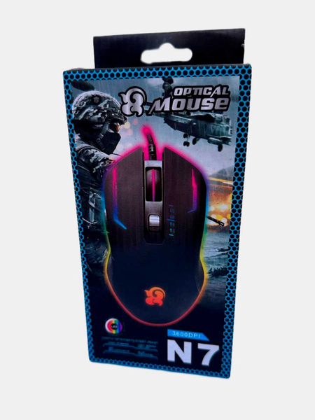 Проводная игровая мышь N7 с RGB подсветкой