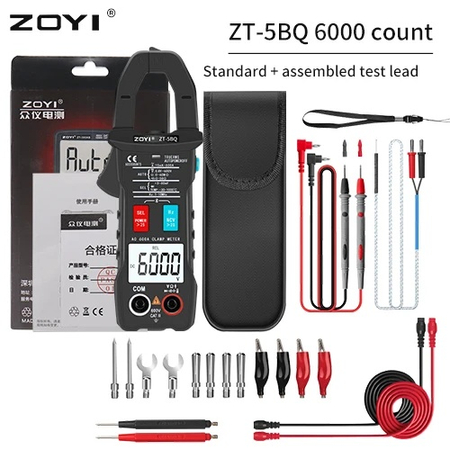 Токоизмерительные клещи ZOYI ZT-5BQ, Bluetooth, мультиметр