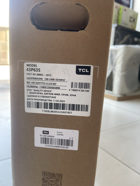Телевизор/TCL 43P635 4K UHD/доставка без платно/пришивка 1000каналов