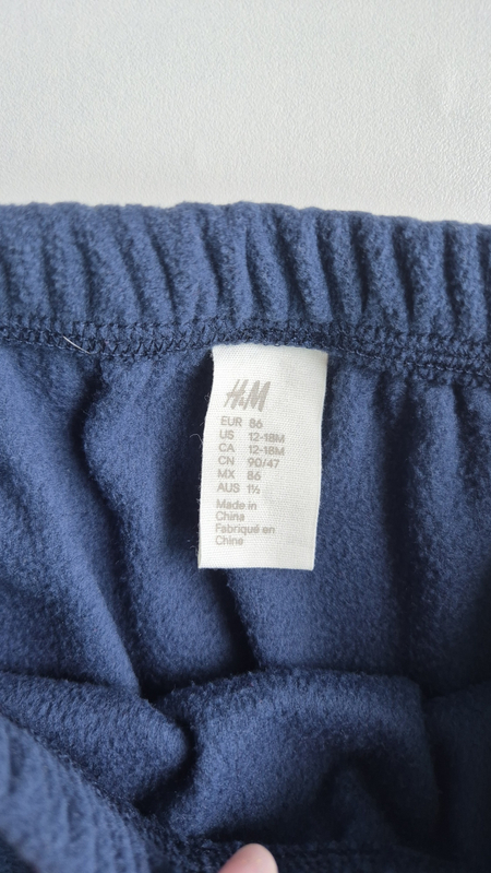H&M флисовая курточка и флисовые штаны на 1.5-3 года
