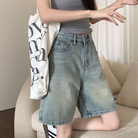 Джинсовые шорты baggy